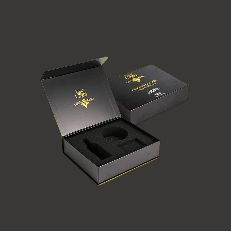 Custom Gold Foil Boxes - Rigid Packaging - Free Shipping - Bulk Quantity