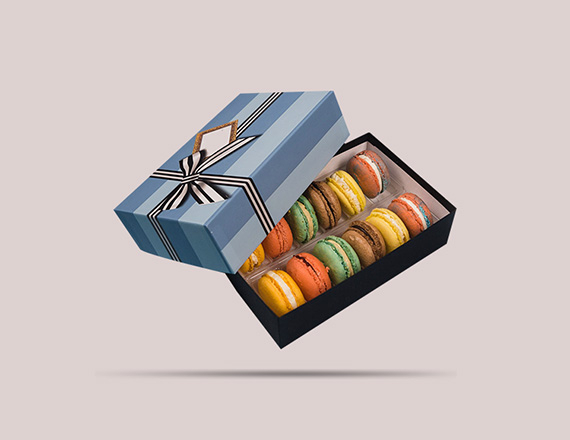 Custom Macaron Boxes - Rigid Packaging - Free Shipping - Bulk Quantity